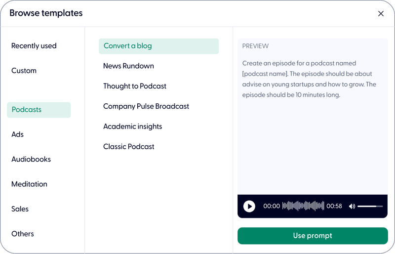 AI Powered Audio Studio - Wondercraft